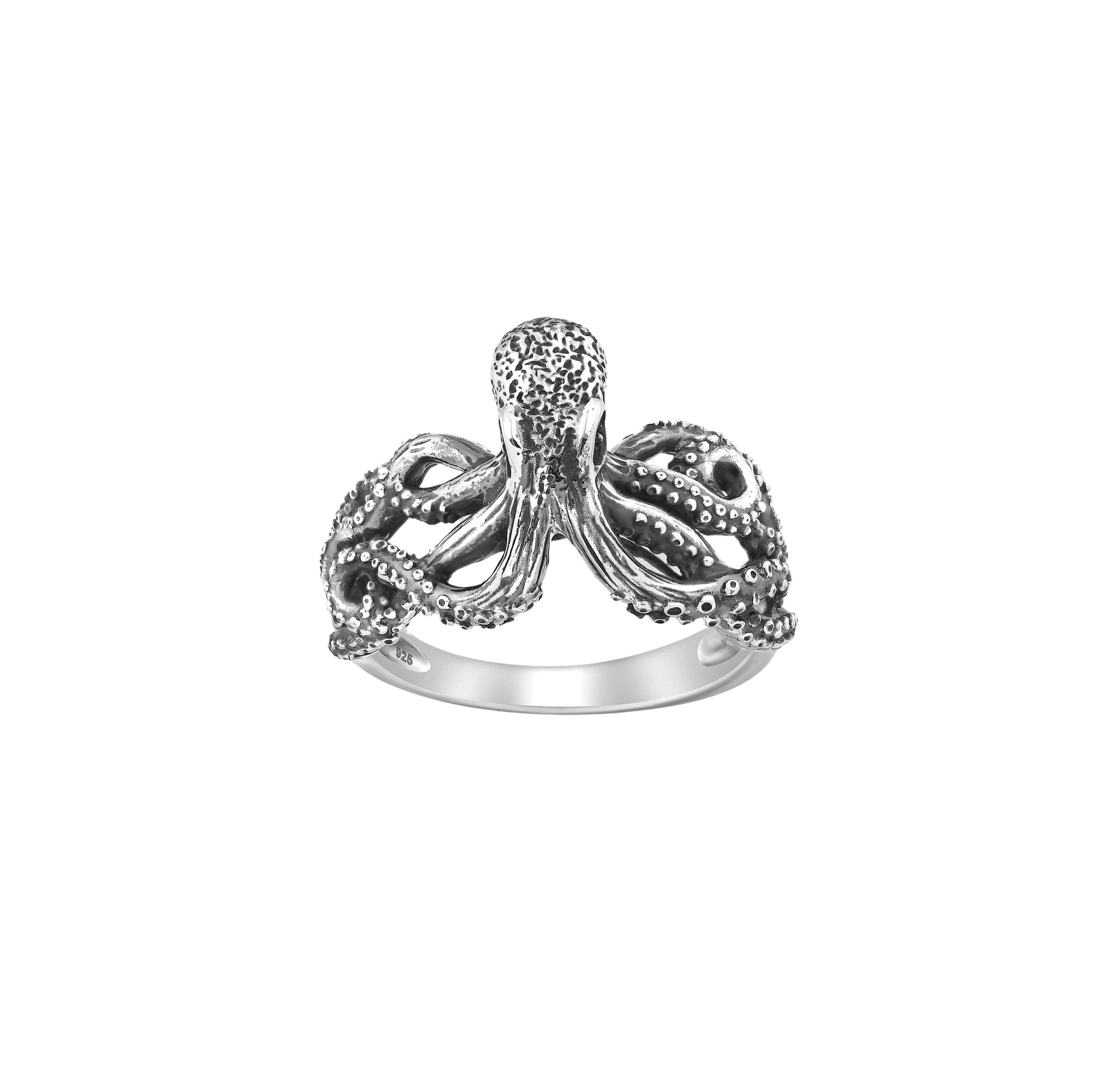 Sterling Silver Octopus Ring | The Alley